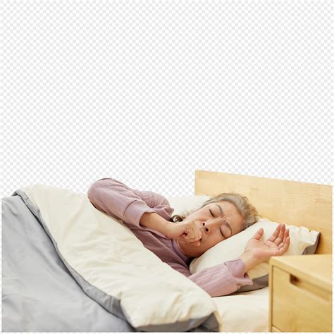 生病的老人臥床休息png圖案素材免費下載，可愛卡通圖片，尺寸2000 × 2000px Lovepik