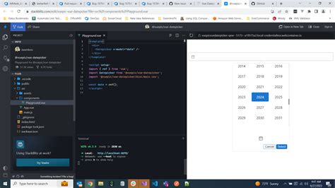 Using Arrows To Pick Year Have To Press 12x To Change Year Issue 454 Vuepic Vue