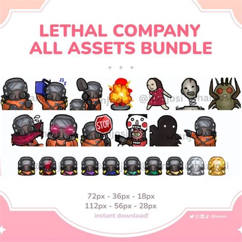 Lethal Company All Assets Bundle Animated Emotes Sub Badges Etsy