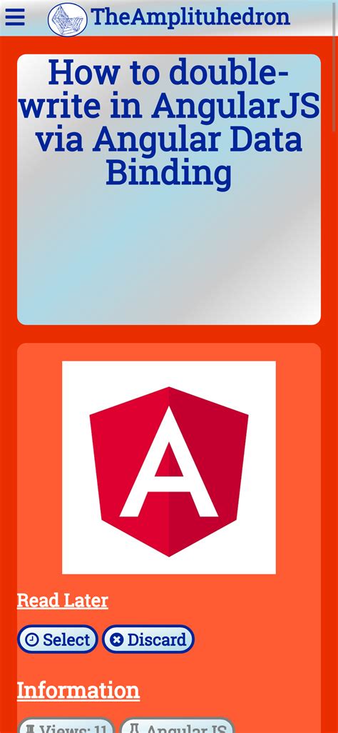 How To Double Write In Angularjs Via Angular Data Binding Progress