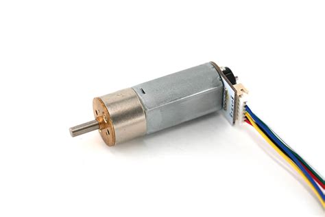 16mm Dc Gear Motor With Encoder 47mm Type Model Nfp Gm16 050 En Rs Pmd