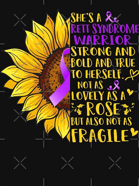 Camiseta Conciencia del síndrome de Rett Ella es una guerrera del