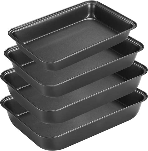 4 Pcs Non Stick Oven Tray Set Carbon Steel Baking Trays For Oven