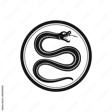 Snake Icon Or Snake Logo Logo Iconic Snake Chinese Circel Logo Snake