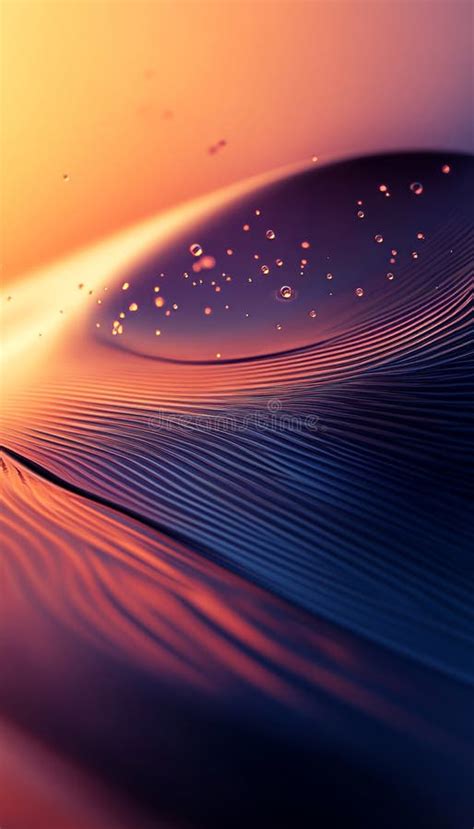 Abstract Energy Field Digital Waveforms Orange And Blue Color Palette