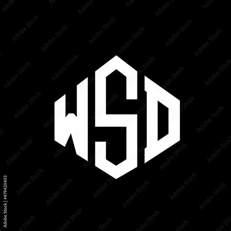 Wsd Letter Logo Design With Polygon Shape Wsd Polygon And Cube Shape