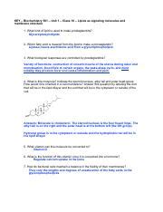 Understanding Lipids In Biochemistry Signaling Molecules Course Hero