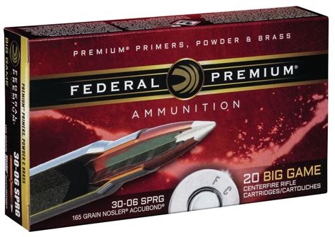 Federal 30 06 Springfield 165gr Nosler Accubond Ammunition
