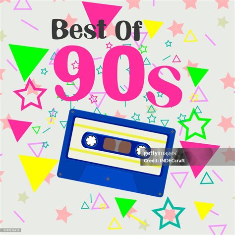 90s Retro Cassette Tape With Background High-Res Vector Graphic - Getty ...