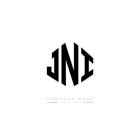 Diseño De Logotipo De Letra Jni Con Forma De Polígono Jni Polígono Y