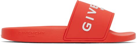 Givenchy Orange Embossed Slides Givenchy Givenchy Orange Embossed Slides Givenchy