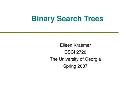 ppt binary search trees powerpoint presentation free download id