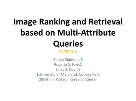 ppt image ranking and retrieval based on multi attribute queries