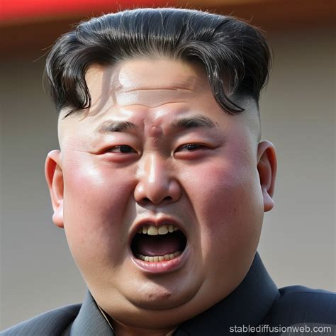 North Korean Leader Kim Jong Un Wide Open Stable Diffusion Online