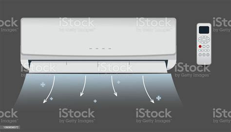 화이트 에어컨 격리 난방 환기 및 에어컨 평면 스타일의 벡터 일러스트 레이 션 0명에 대한 스톡 벡터 아트 및 기타 이미지