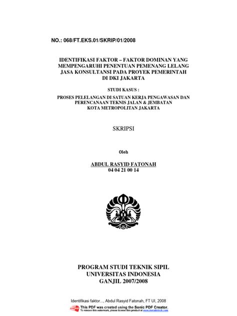 Skripsi Tentang Pelelangan Pdf