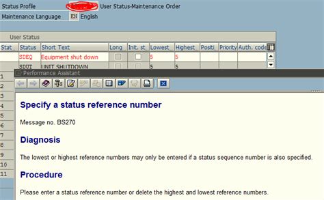 Solved Configuring User Status Without Status Number For SAP Community
