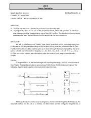 Lab 4 Servo Controller Operation And Theory Course Hero