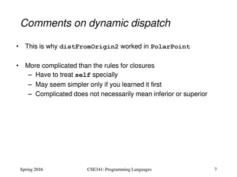 Cse Programming Languages Lecture Dynamic Dispatch Precisely