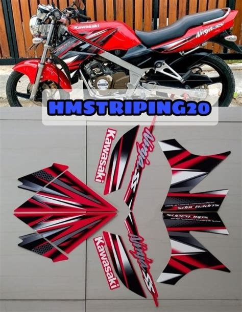 STIKER STRIPING LIS BODY KAWASAKI NINJA SS TAHUN 2013 MERAH Lazada