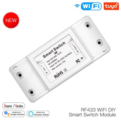 433mhz Wireless Smart Switch Rf Remote Control Receiver Wall Panel