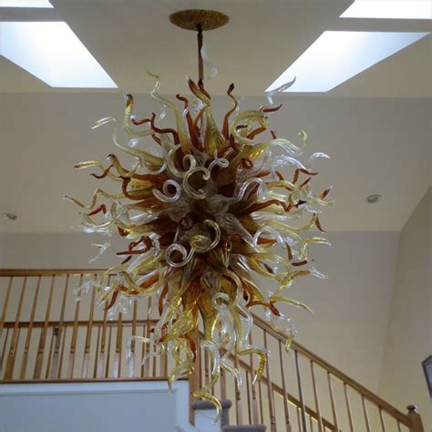 현대 크리스탈 2019 새로운 도착 불어 유리 샹들리에 조명 사용자 정의 컬러 연구 장식샹들리에 Aliexpress