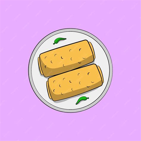 Premium Vector Risoles Food Illustration Hand Drawn