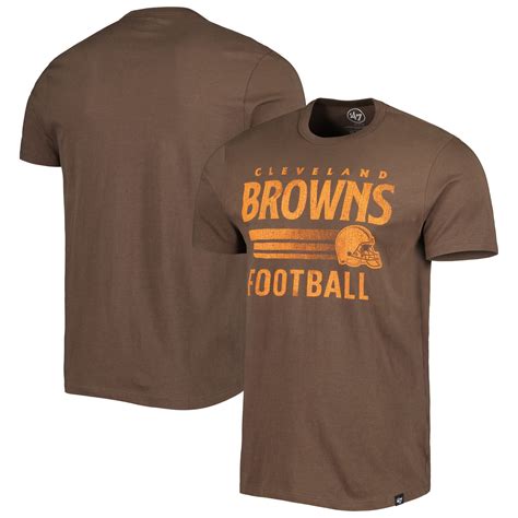 Mens 47 Brown Cleveland Browns Wordmark Rider Franklin T Shirt