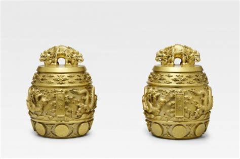 Bonhams New York│chinese Works Of Art│gilt Bronze Bianzhong Auctions