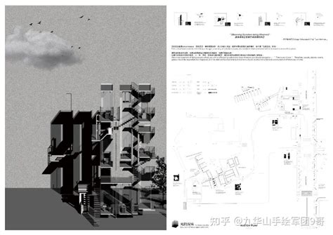建筑学图纸排版总结分享有了这套排版文件拿过来直接借鉴使用让你排版不再发愁也有竞赛风格的排版 知乎