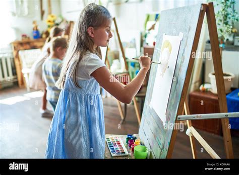 Little Artists Stock Photo - Alamy