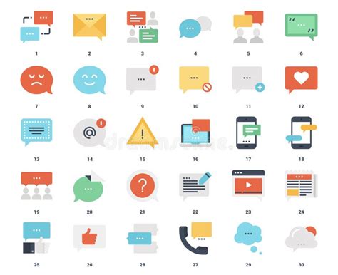 Message Bubbles Icons Stock Vector Illustration Of Discussion 104259994