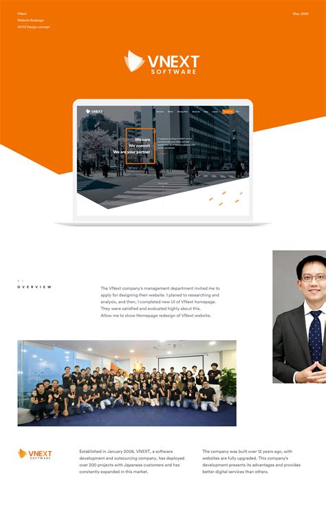 vnext website redesign on behance