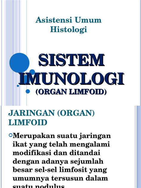 03 Imunologi Organ Limfoid Pdf
