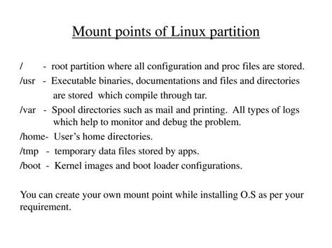 Multiple Mount Points One Partition Linux At Joan Byrd Blog