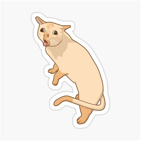 Cough Cat Meme Sticker For Sale By Rzera Redbubble