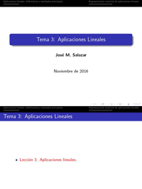 Aplicaciones Lineales Matematicas De Universidad Pdf Mapa Lineal