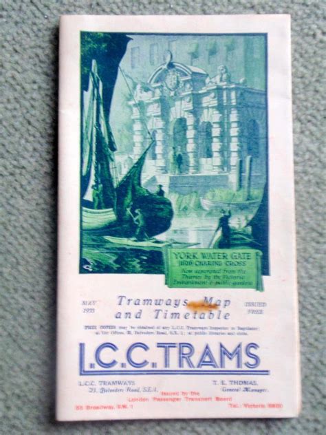 Original Lcc Trams Map And Timetable