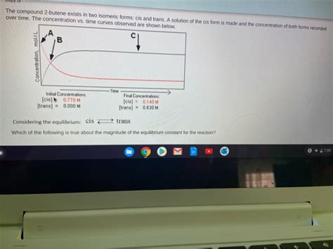 Solved The Compound 2 Butene Exists In Two Isomeric Forms