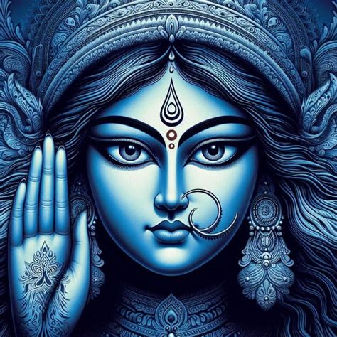 Worship Debi Durga Ma For Peace And Happiness In Life Premium Ai Generated Image