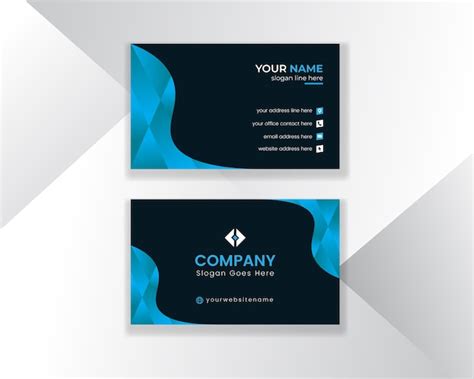 Premium Vector Modern And Minimalist Blue Color Business Card Layout