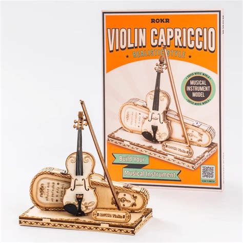 Robotime Rokr Violin Wooden Model Kit Tg604k Jadlam Toys And Models
