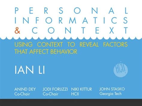 A Stage Based Model Of Personal Informatics Systems Handout Pdf