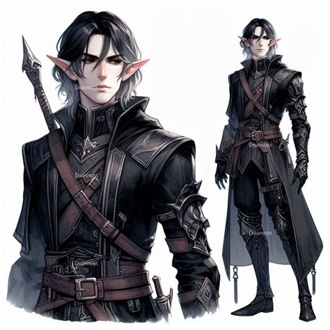 Drow Male Warrior Adoptable Character 7 By Aicraftadoptables On Deviantart