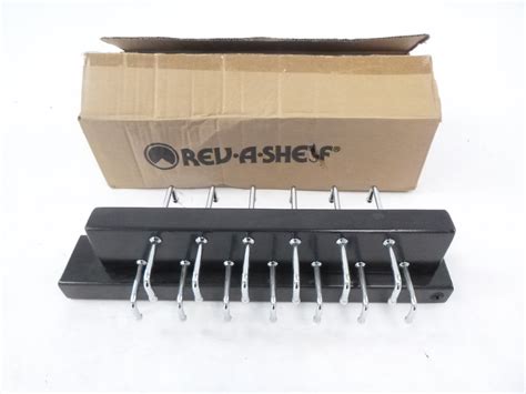 Rev A Shelf CWTBR 14B 1 14 Black Wood Pull Out Top Mount Belt Butler OneClick Warehouse