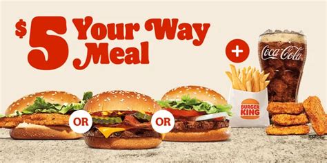 Burger King Offers 5 Your Way Meal With Four Popular Menu Items