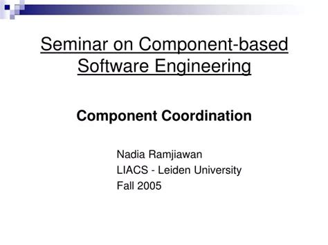 ppt seminar on component based software engineering powerpoint presentation id 1834493