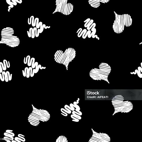 원활한 현대 그런지 하트 손으로 그린 세트 어떤 목적을위한 훌륭한 디자인 손으로 그린 낙서 그런 지 하트 세트입니다 현대 벡터