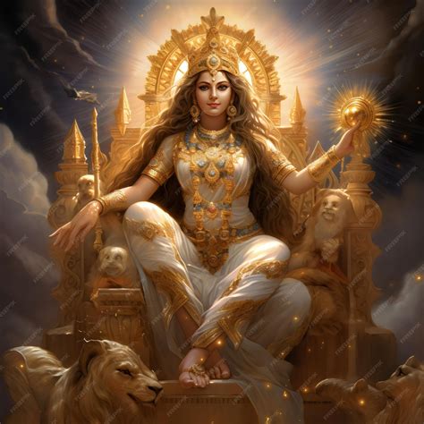 Hindu Goddess Durga Beautiful Image Generated By Ai Premium Ai