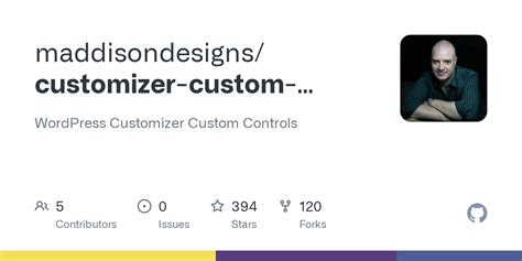 Github Maddisondesignscustomizer Custom Controls Wordpress